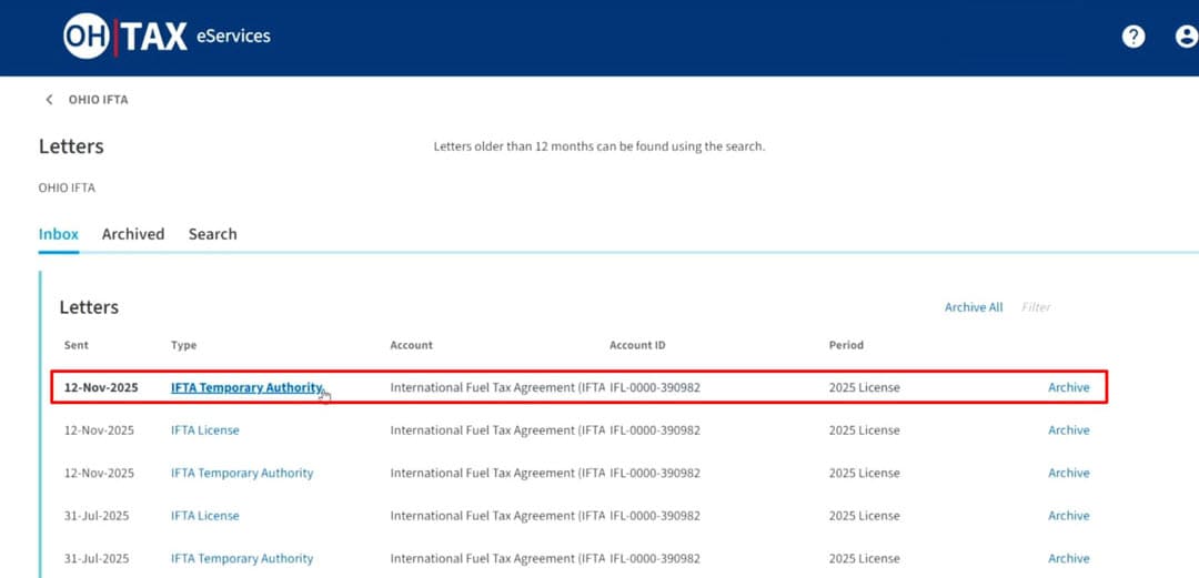 Requesting Additional and Replacement Decals (IFTA)